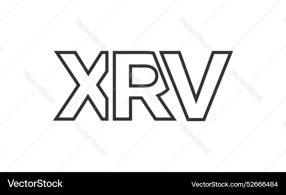 Xrv logo design template with strong and modern Vector Image