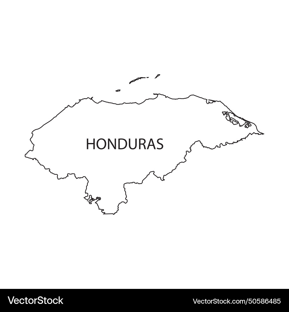 Honduras map icon Royalty Free Vector Image - VectorStock