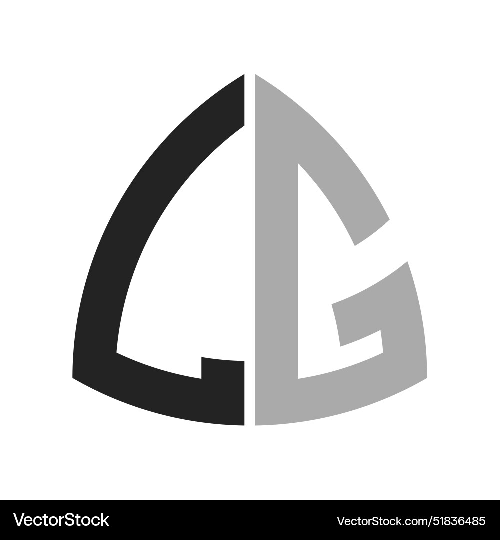 Modern creative lg logo design letter icon Vector Image