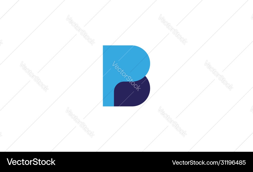 Pb logo design abstract p b modern Royalty Free Vector Image