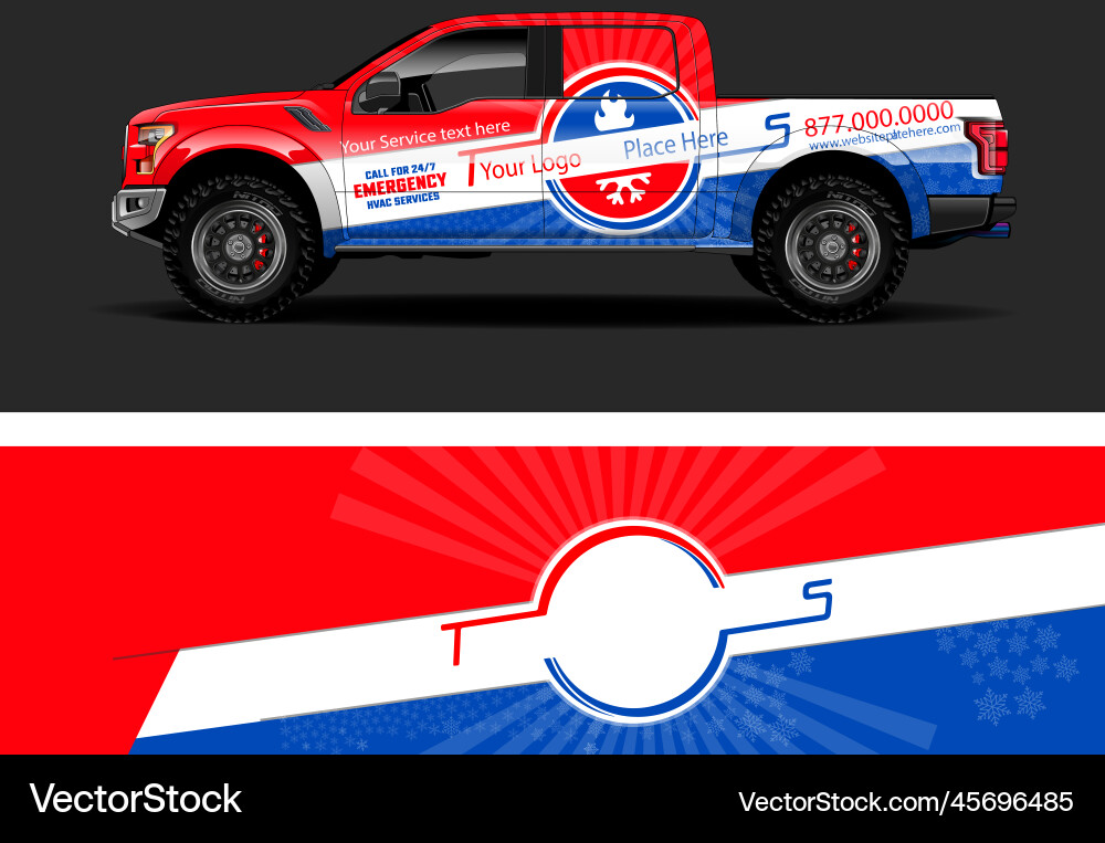 Vehicle wrap design for your business ads Vector Image