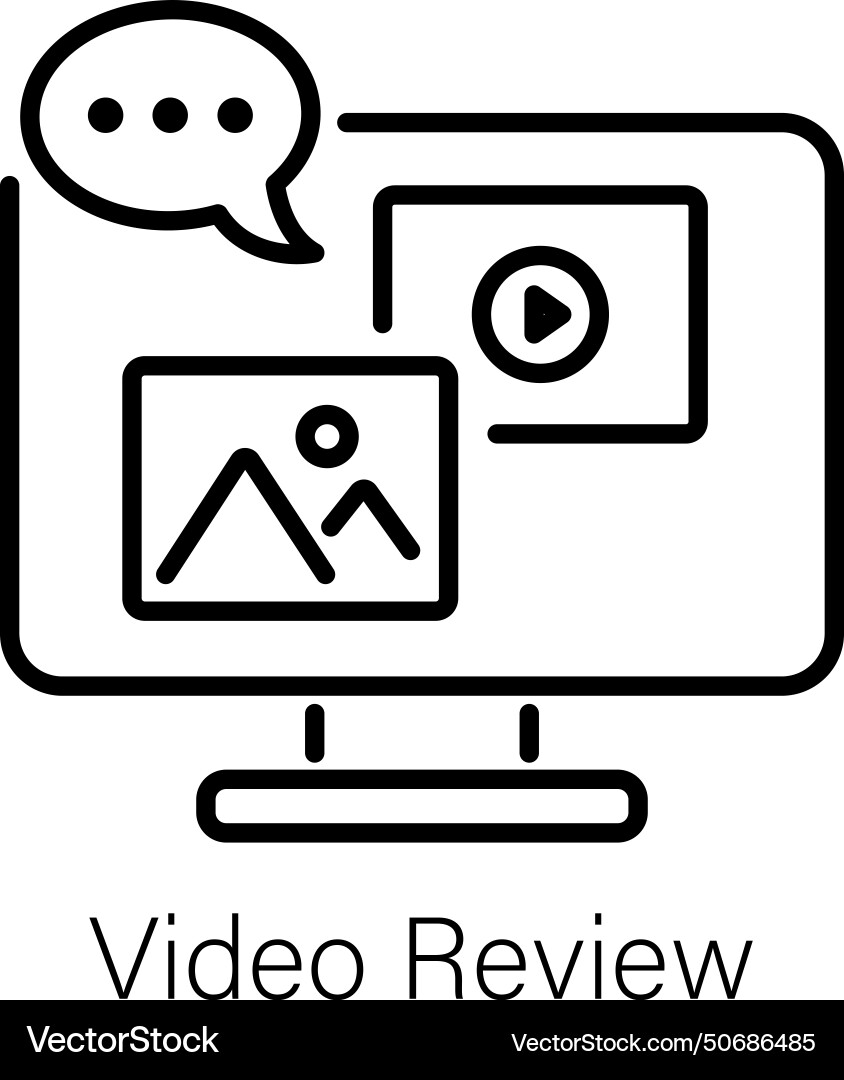 Video review Royalty Free Vector Image - VectorStock