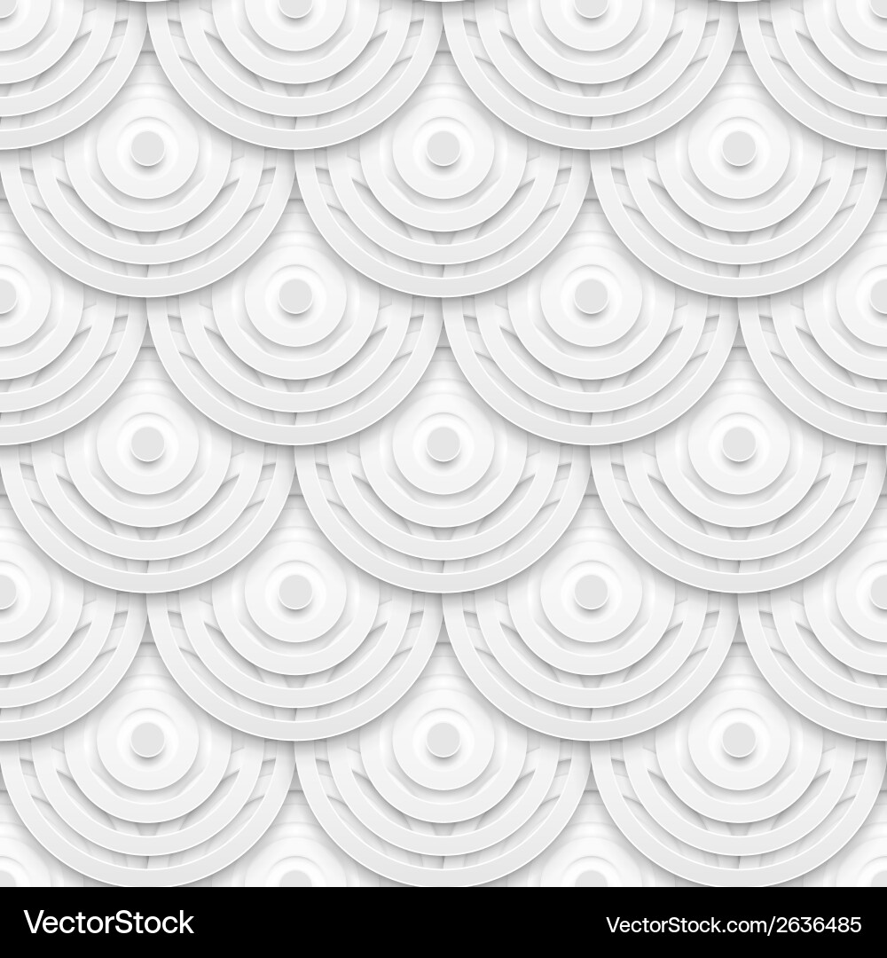 White paper circles seamless pattern Royalty Free Vector