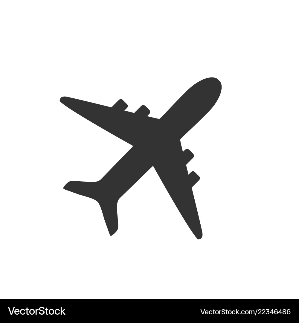 Airplane icon plane sign Royalty Free Vector Image