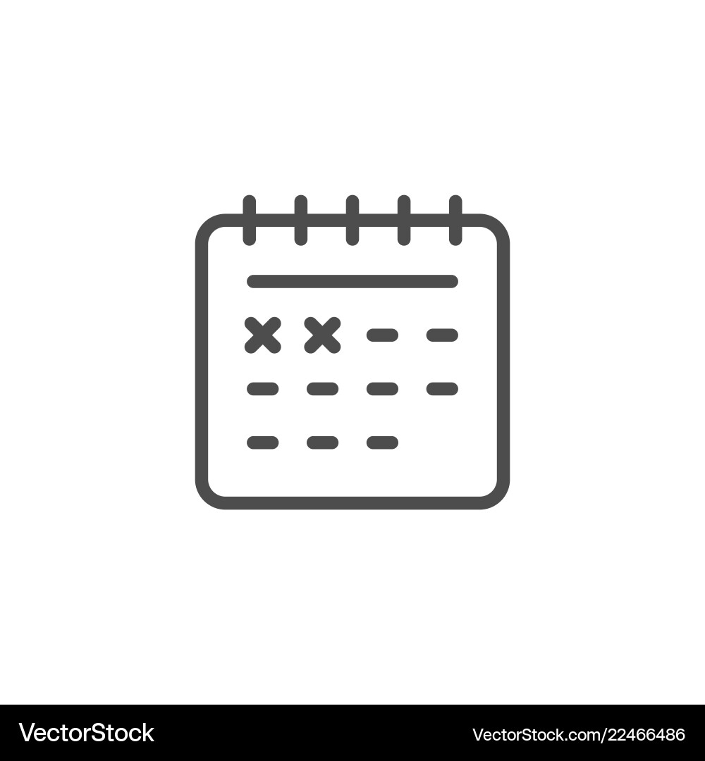 Calendar line icon Royalty Free Vector Image - VectorStock