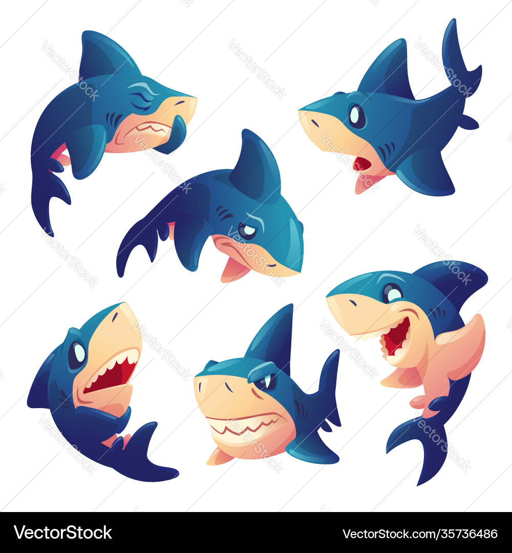Shark Ocean Sad Vector Images (56)