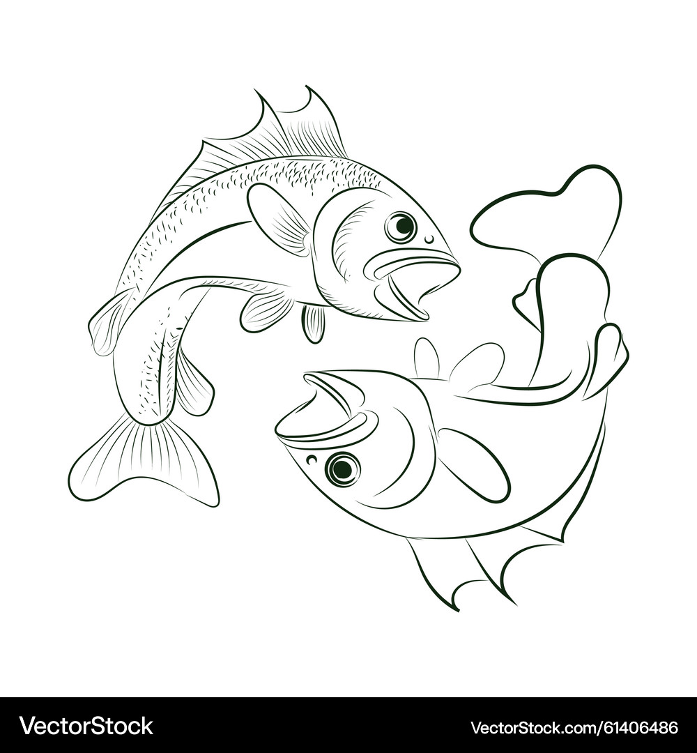 Fish Line Art Mandala – Free Vector | VectorStock