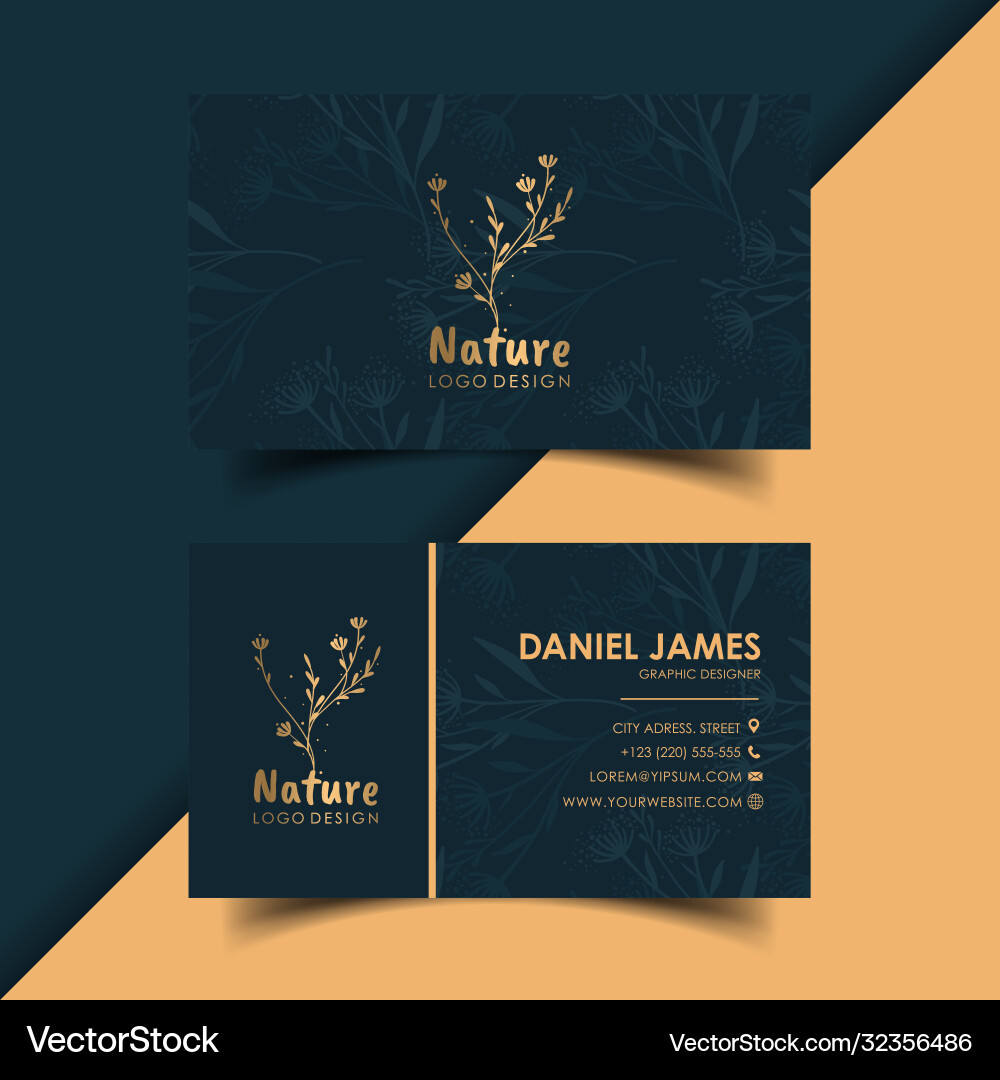 Luxus moderne Visitenkarten Vorlage Design Vektorbild