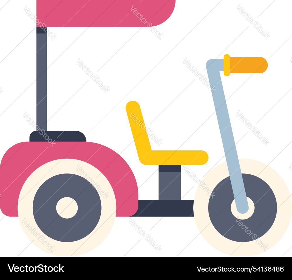 Three wheeled vehicle showing pedal car concept Vector Image