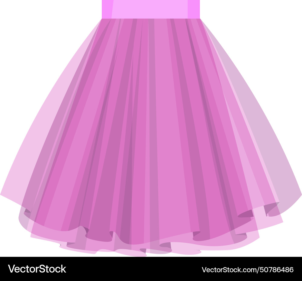 Tutu pink skirt image isolated on white Royalty Free Vector