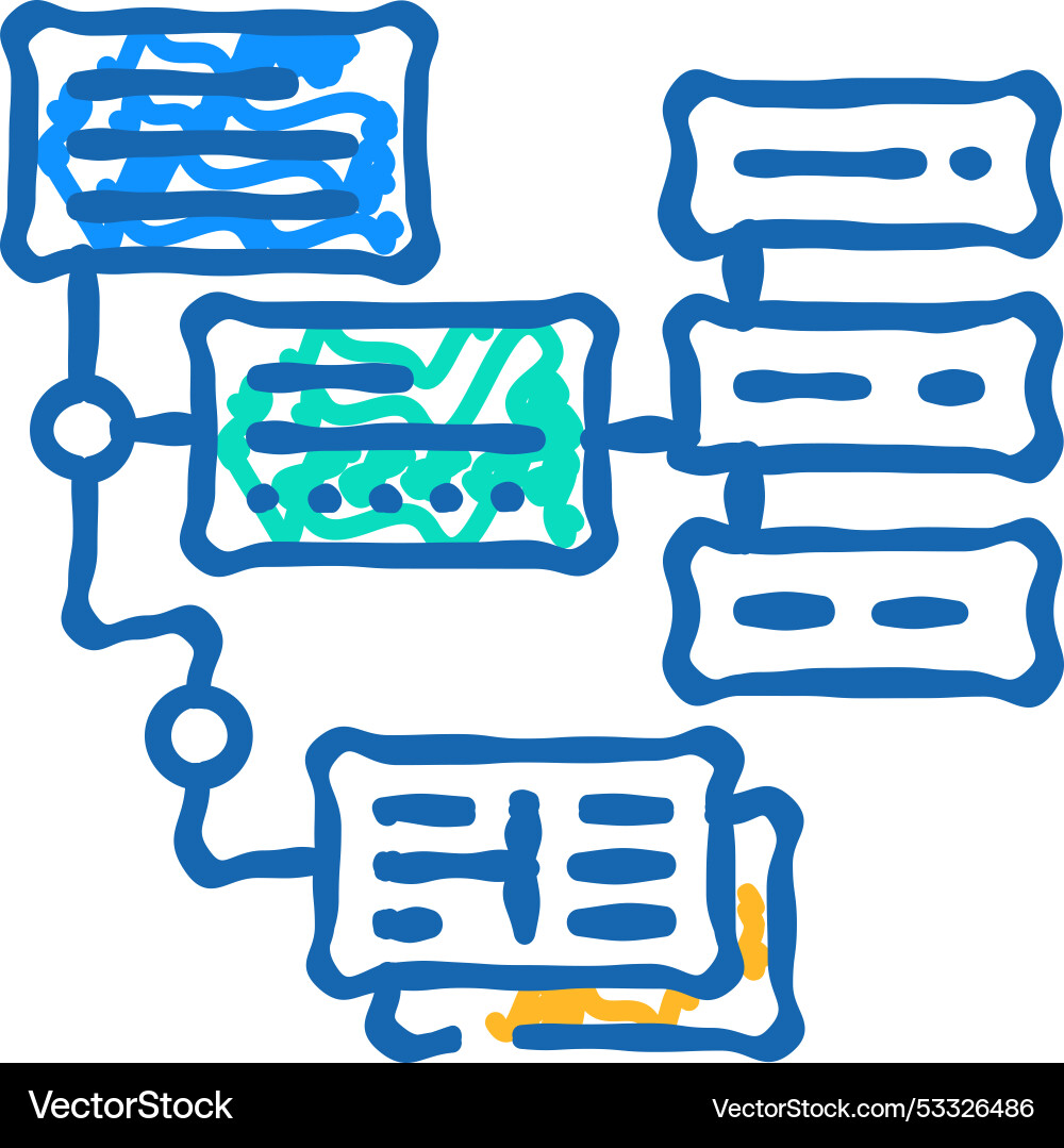 Uml Diagrams Analyst Icon Doodle Royalty Free Vector Image