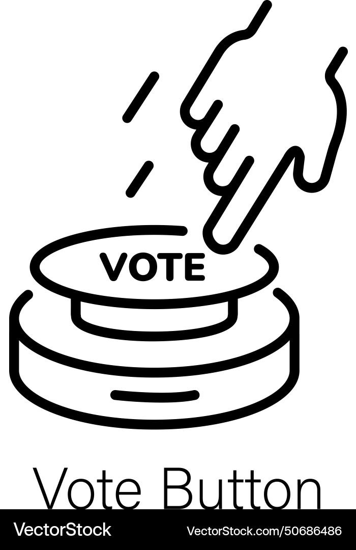 Vote button Royalty Free Vector Image - VectorStock
