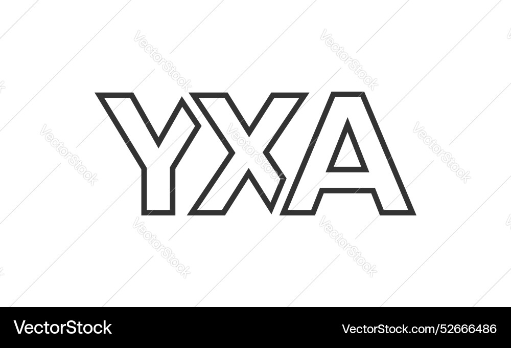 Yxa logo design template with strong and modern Vector Image