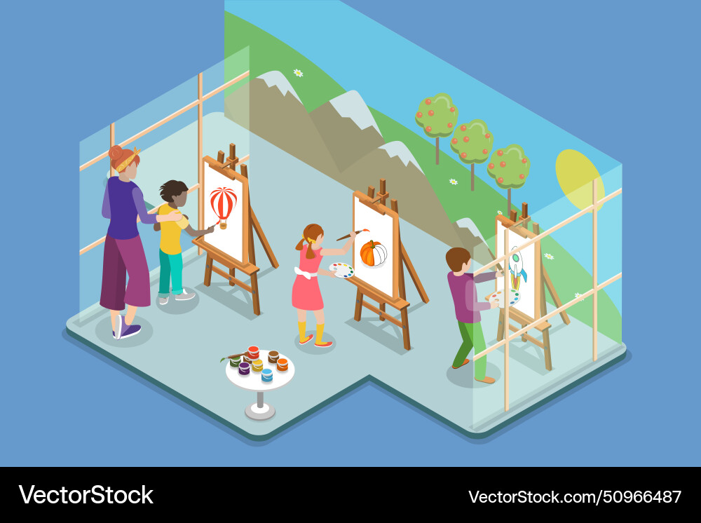 Isometric Kindergarten Vector Images (over 1,400)