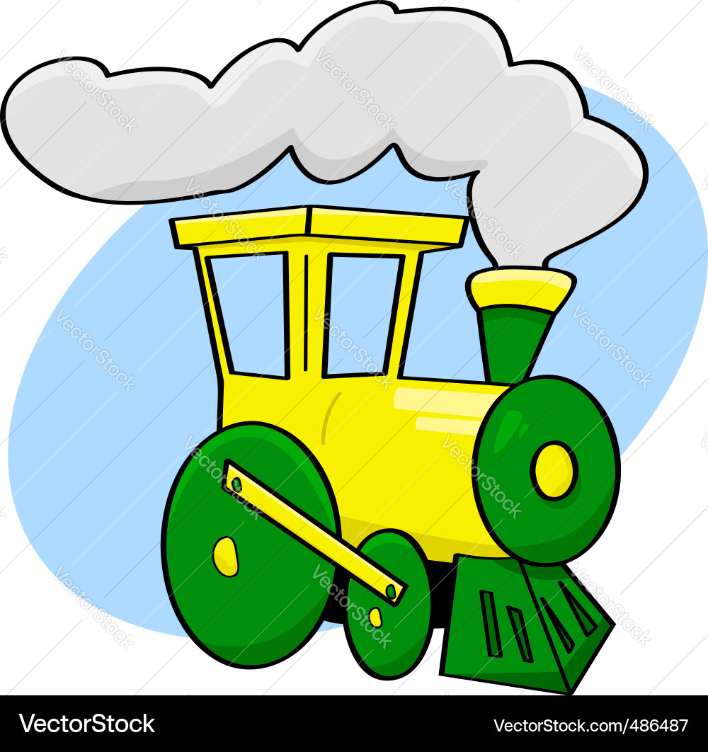 Cheerful Cartoon Train Royalty Free Vector Image