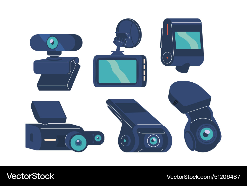 Collection of contemporary surveillance devices Vector Image