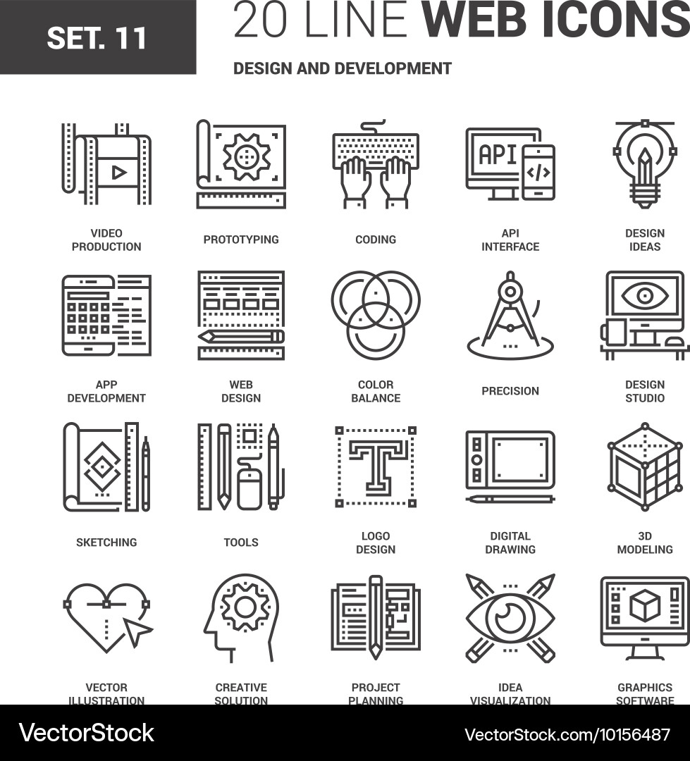 Design and development Royalty Free Vector Image