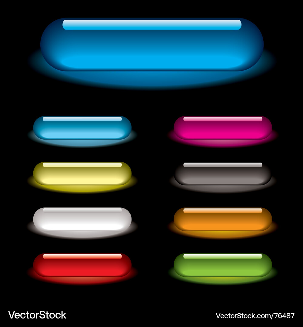 Glossy Lozenge Icons - Gel Effect Royalty Free Vector Image