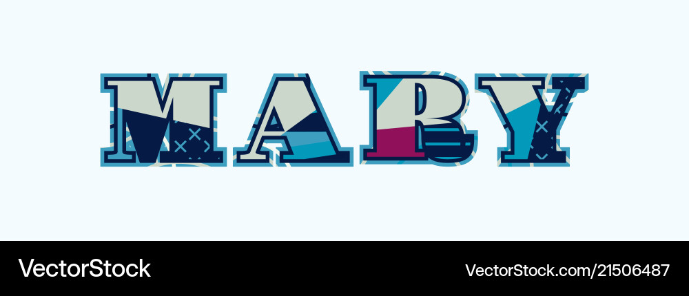 Mary concept word art Royalty Free Vector Image