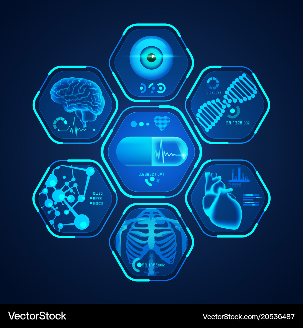 Medical interface Royalty Free Vector Image - VectorStock