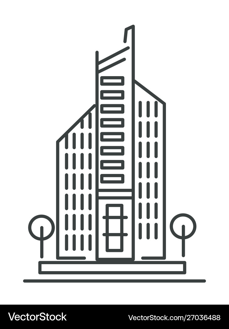 City Building Icon - Apartment Complex Royalty Free Vector