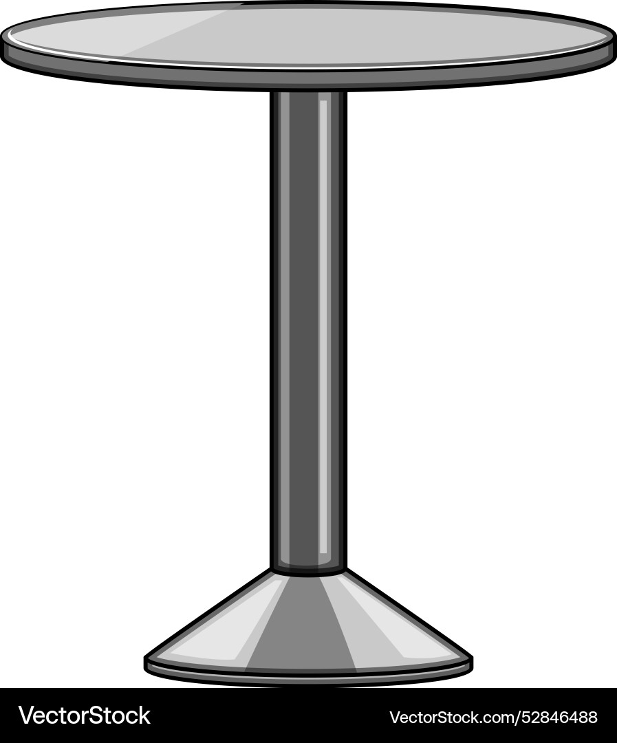 Furniture metal table cartoon Royalty Free Vector Image