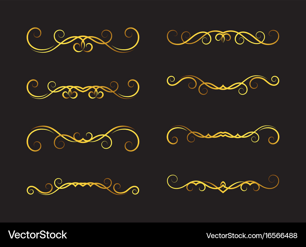 Set of hand drawn dividers Royalty Free Vector Image