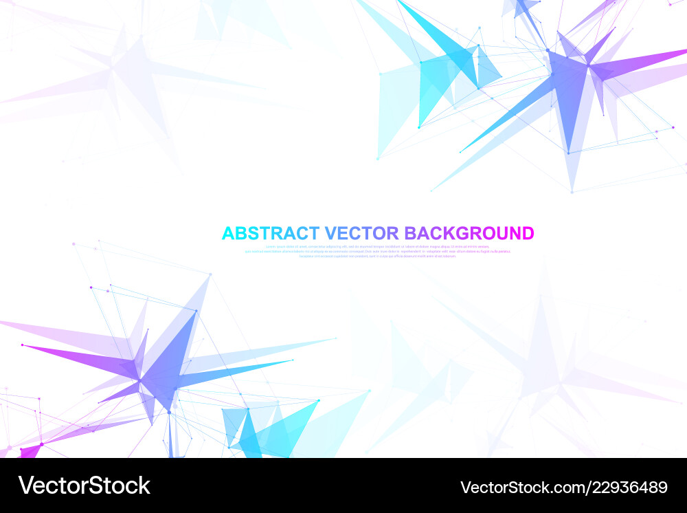 Abstract polygonal background with connected lines