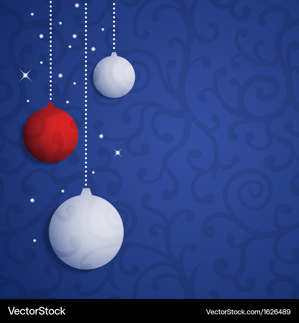 Christmas background with balls Royalty Free Vector Image