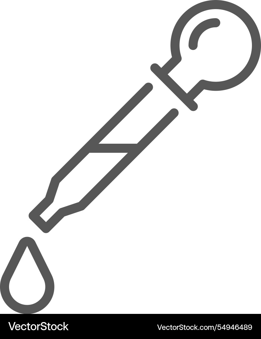 Dropper dripping essential oil or medicine Vector Image