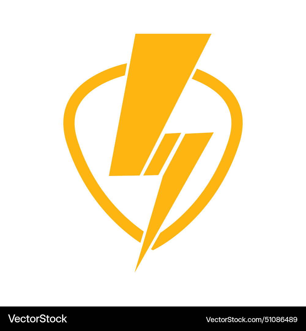 Lightning electric power logo design element Vector Image
