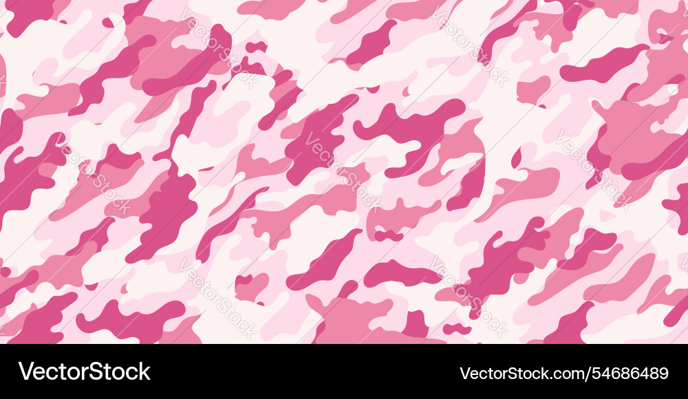 Pink camouflage military pattern Royalty Free Vector Image