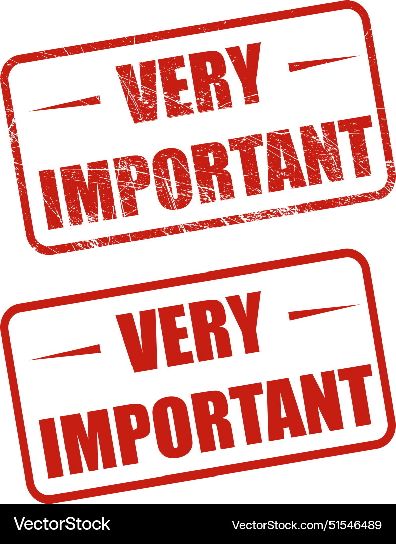 Very important stamp seal design Royalty Free Vector Image