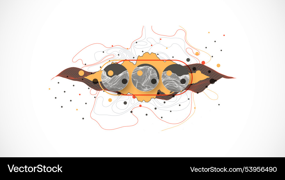 Abstract art wireframe background modern science Vector Image