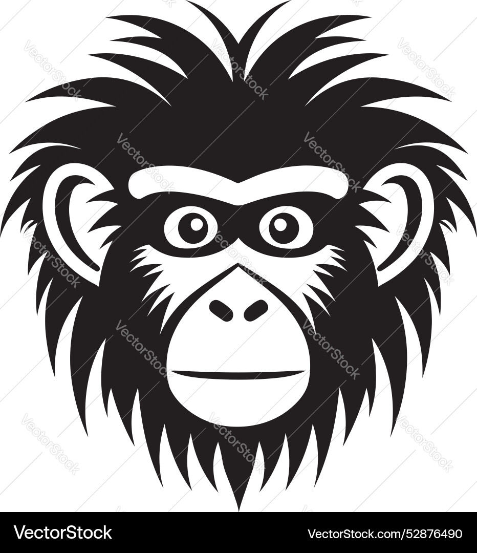 Baboon heraldic symbol tribe crest Royalty Free Vector Image