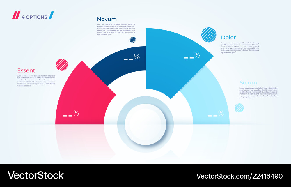Circle chart design template for creating Vector Image