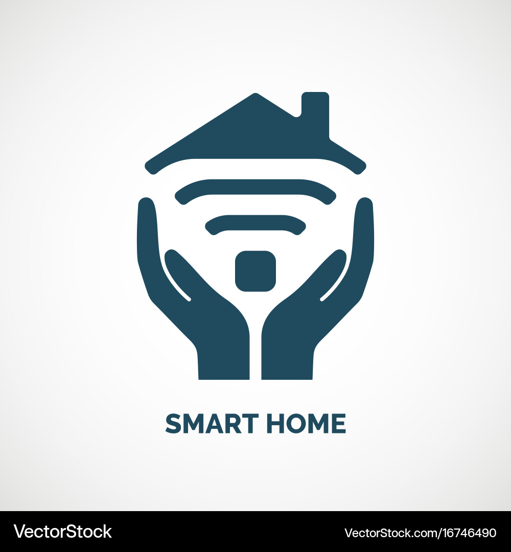 Icon of smart home Royalty Free Vector Image - VectorStock
