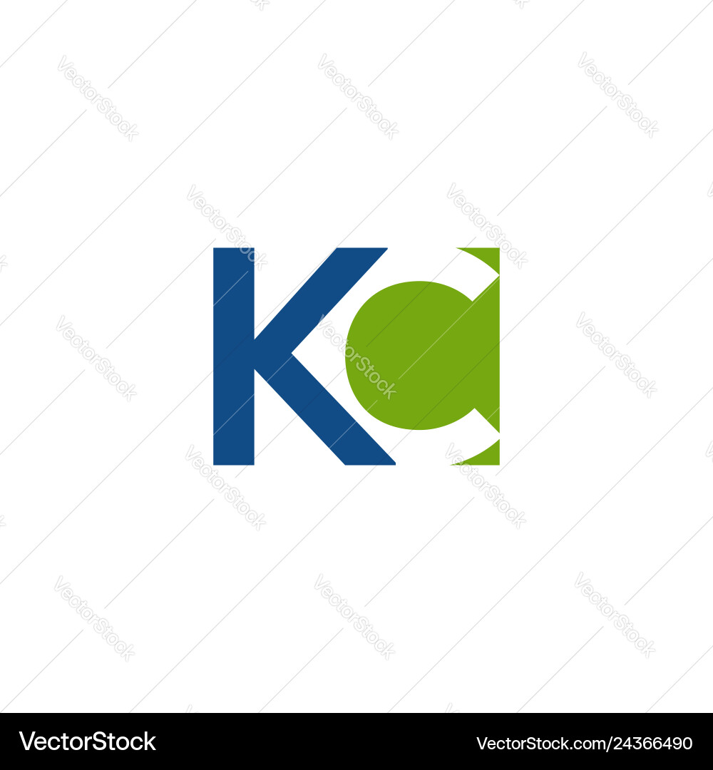 Kc logo simple Royalty Free Vector Image - VectorStock