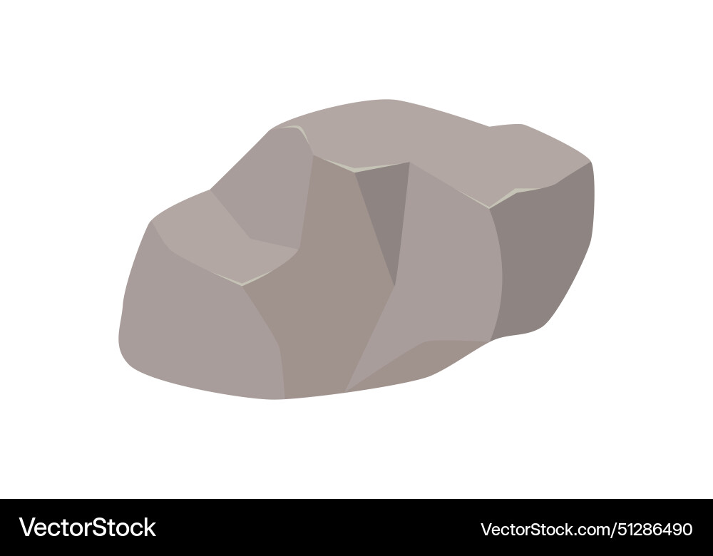 Rock boulder of mountain cliff cobble block Vector Image