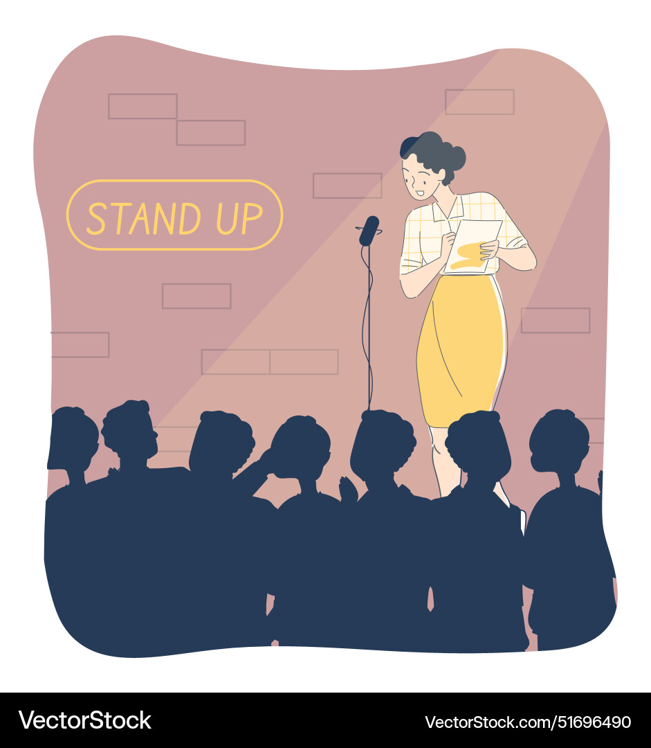 Stand up woman concept Royalty Free Vector Image