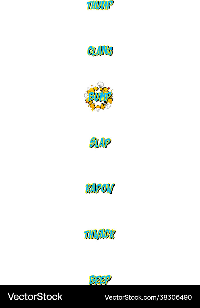 Word bump on comic cloud explosion background Vector Image