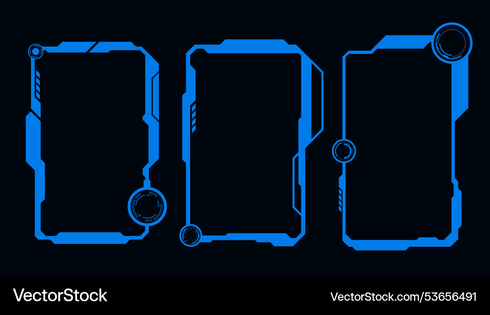 Futuristic frame element hud focus sci-fi Vector Image