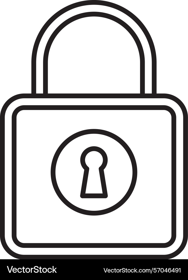 Lock line icon design Royalty Free Vector Image