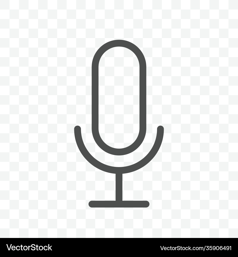 Microphone icon isolated on transparent background