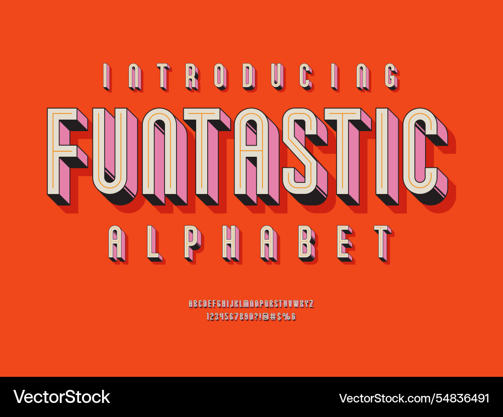 Stylized condensed font Royalty Free Vector Image
