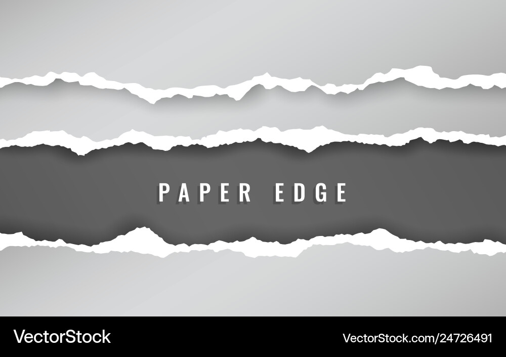 Torn paper edge stripes ripped squared Royalty Free Vector