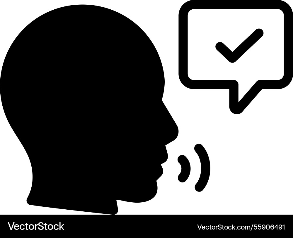 Verbal approval Royalty Free Vector Image - VectorStock