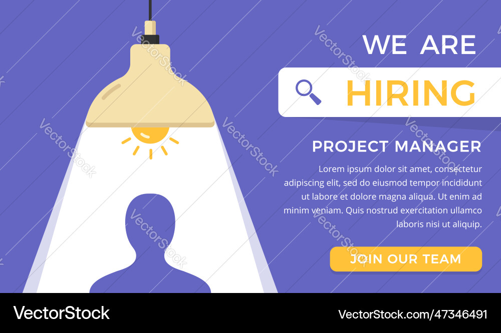 We are hiring Royalty Free Vector Image - VectorStock
