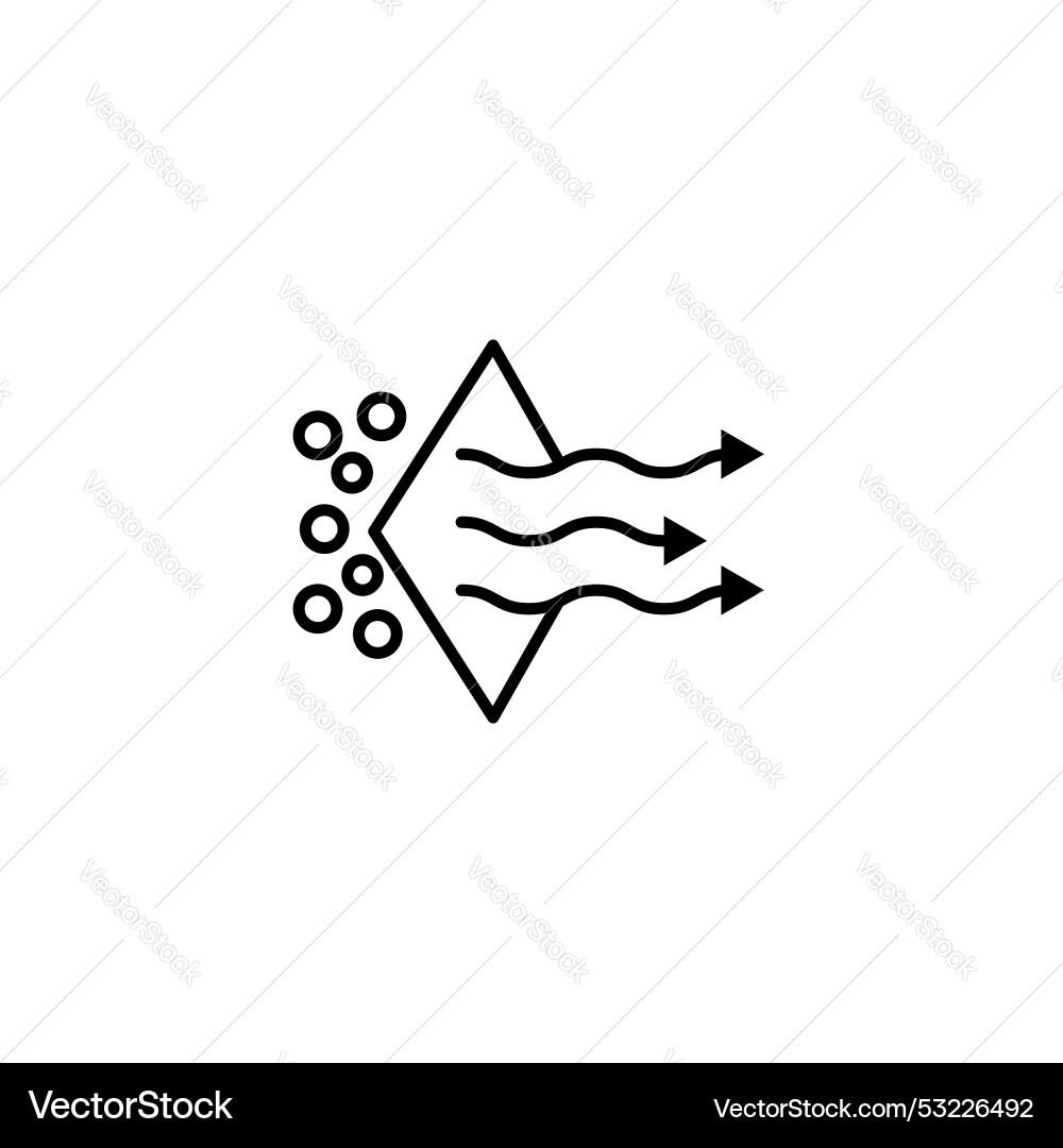 Air purification icon set filtration clean Vector Image