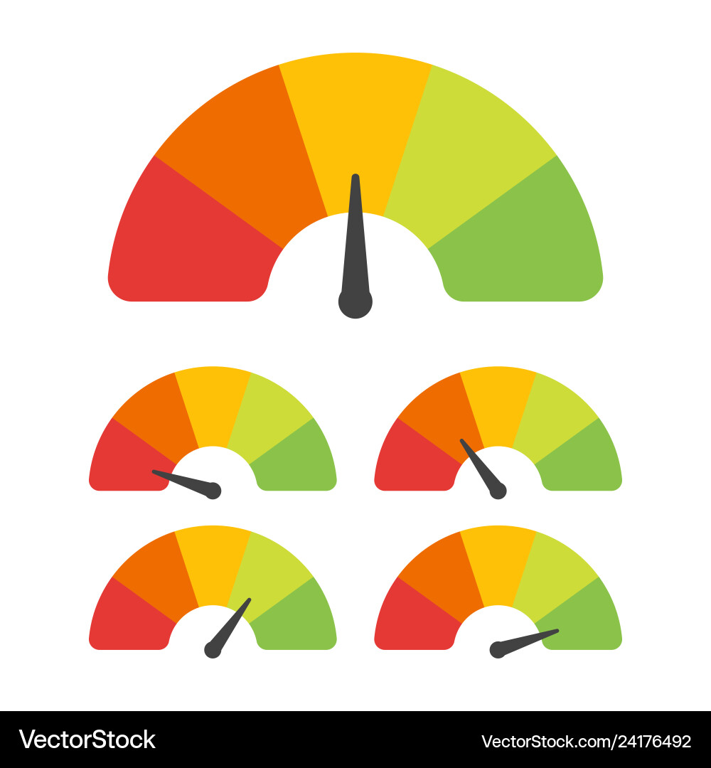 Customer satisfaction meter with different Vector Image